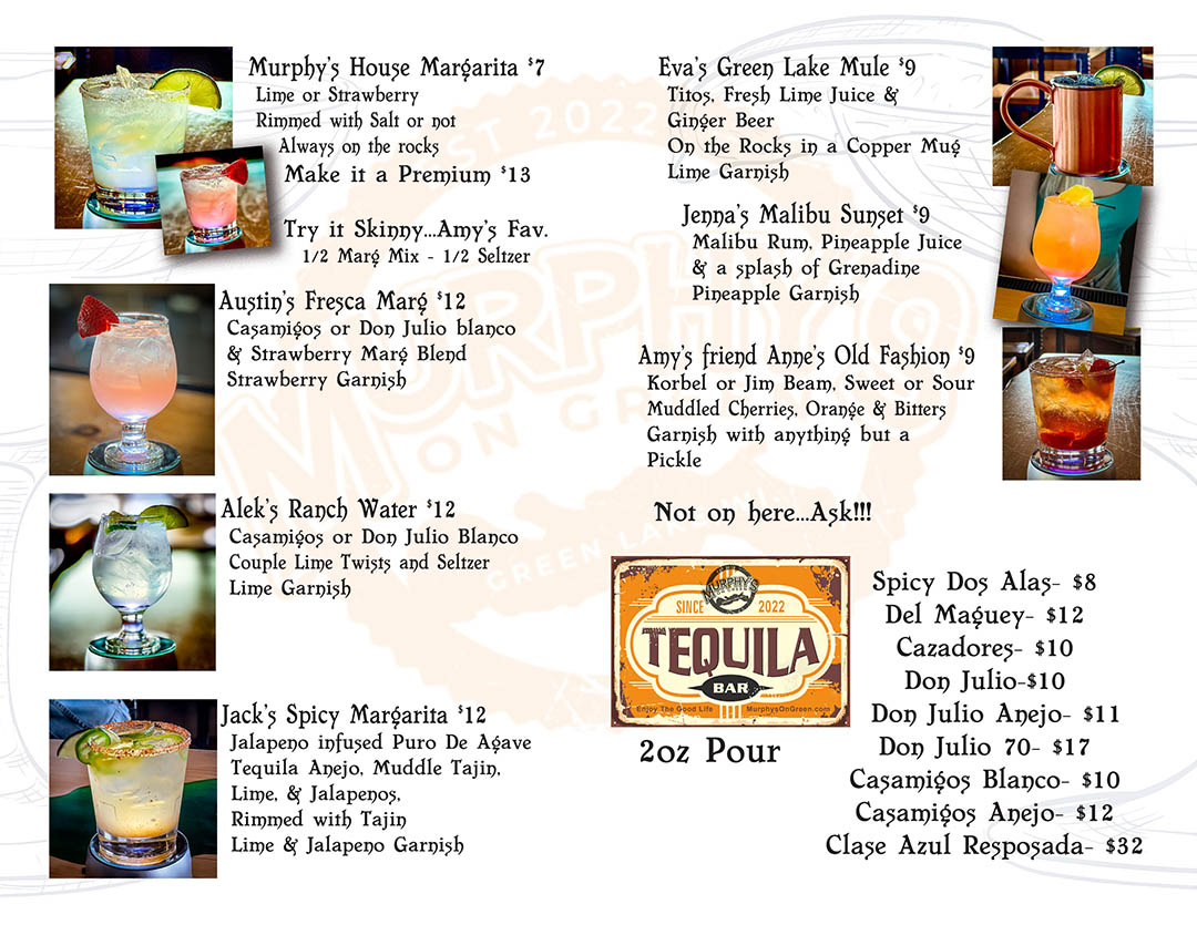Drink menu | Murphy's on Green